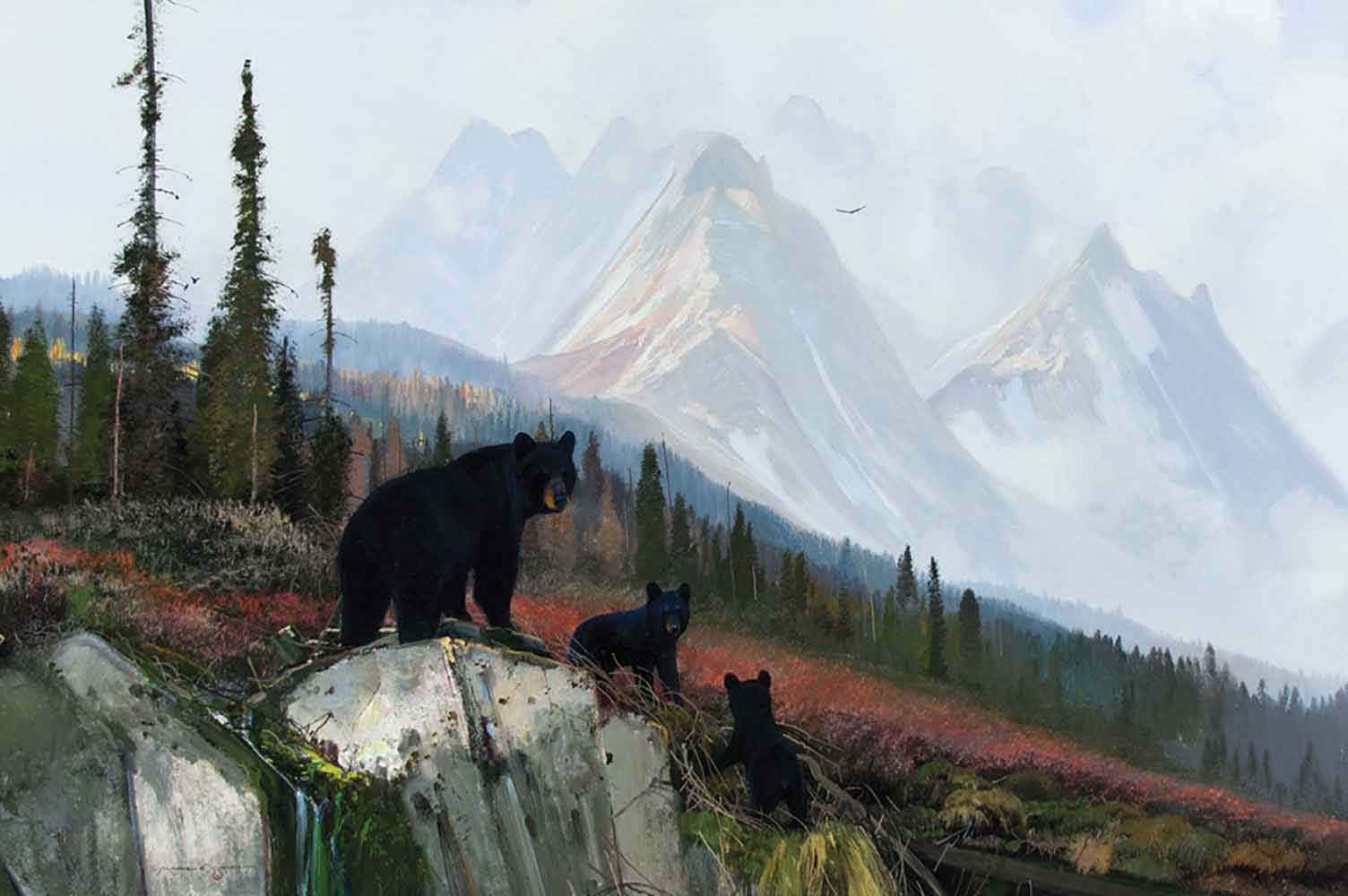 Three Black Bears | Scottsdale Art Auction