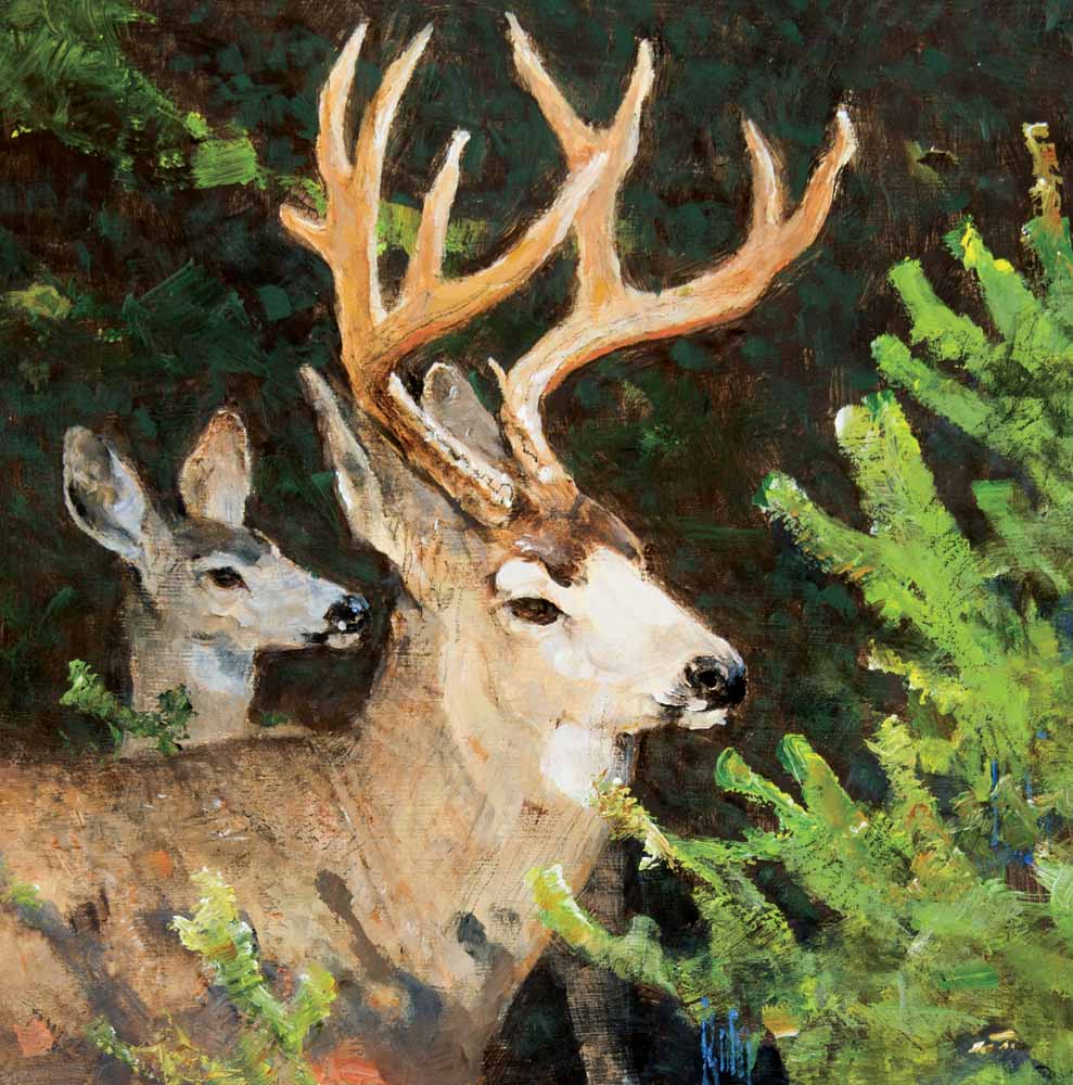 Mulies in Spruce Thicket | Scottsdale Art Auction