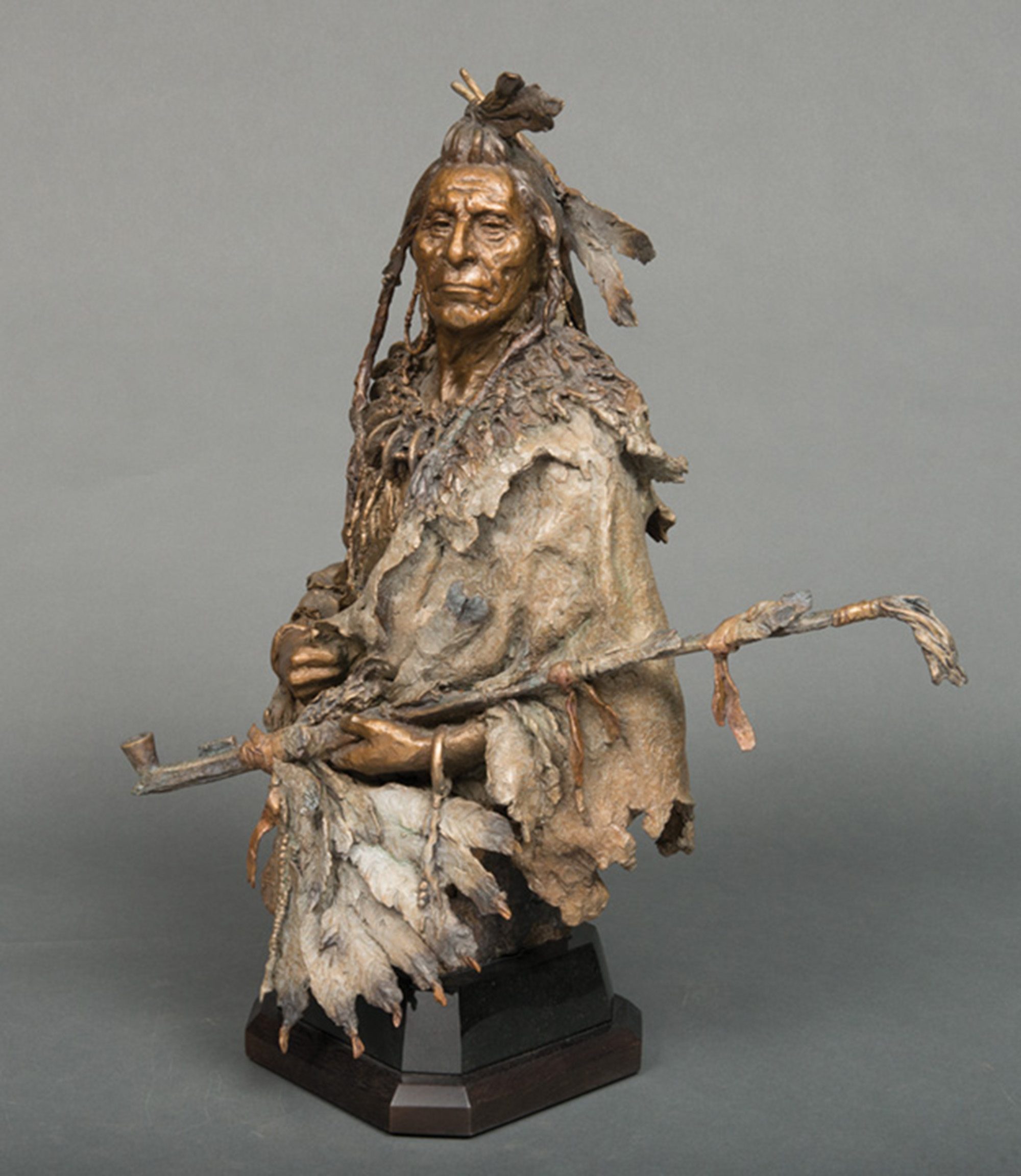 The Greeter-Black Moccasin Hidatsa Chief | Scottsdale Art Auction